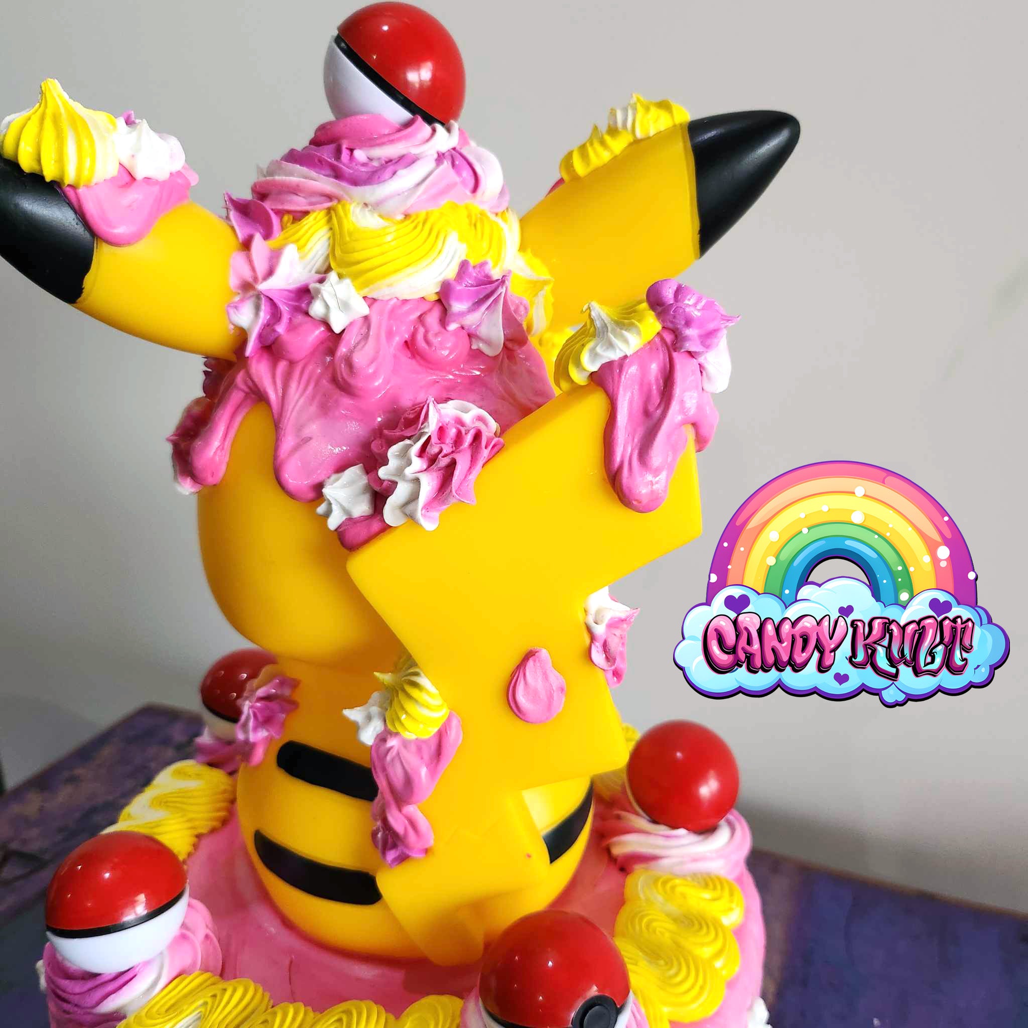 Pikachu Berry Layered Cake Sculpture