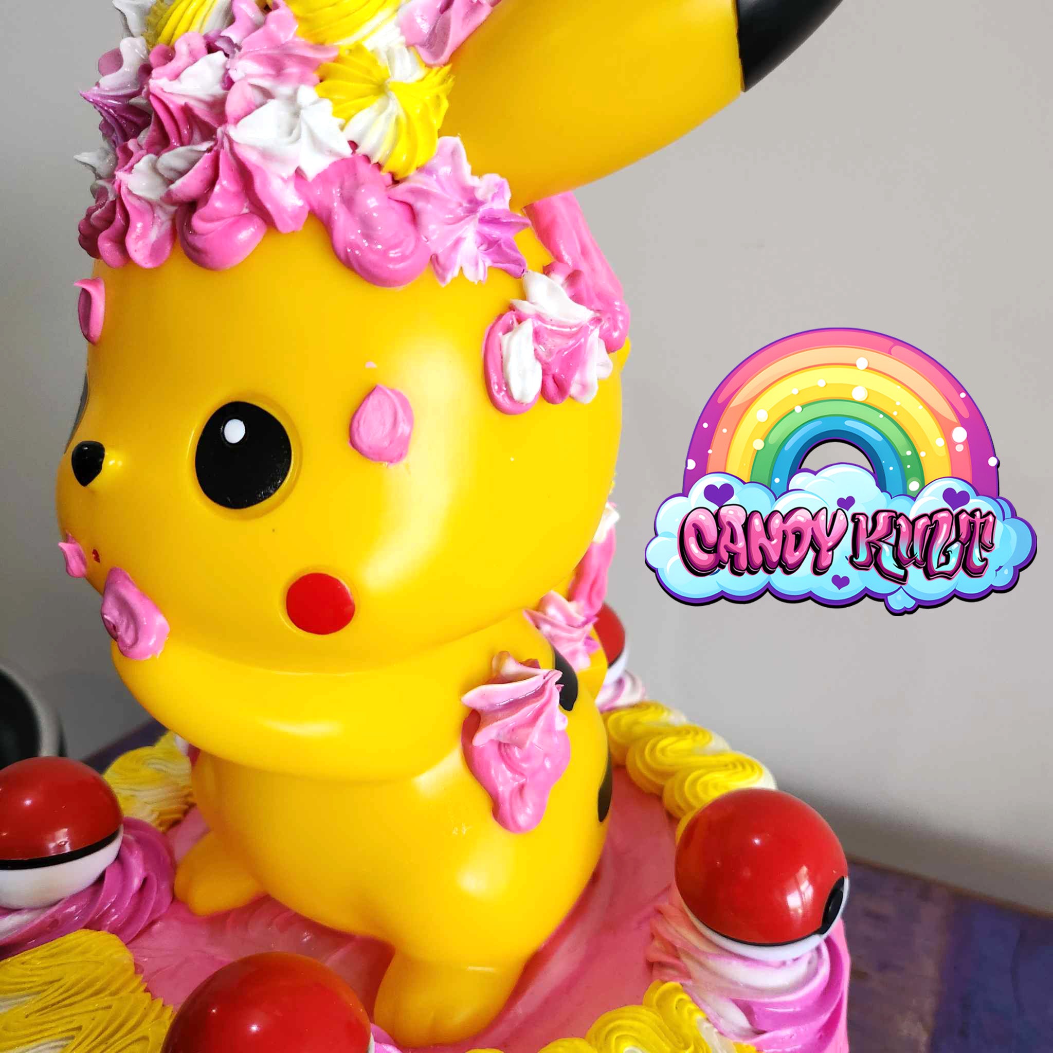 Pikachu Berry Layered Cake Sculpture